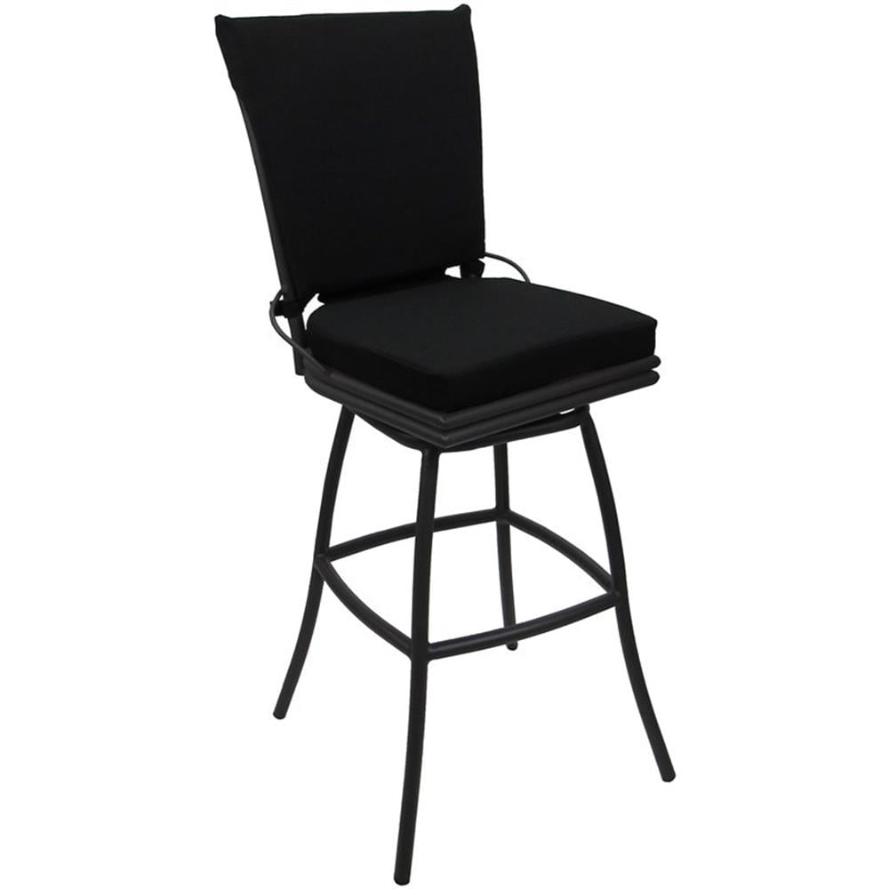 Outdoor or Indoor Extra Tall 34" Bar Stool Ofir without Arms - Black ...