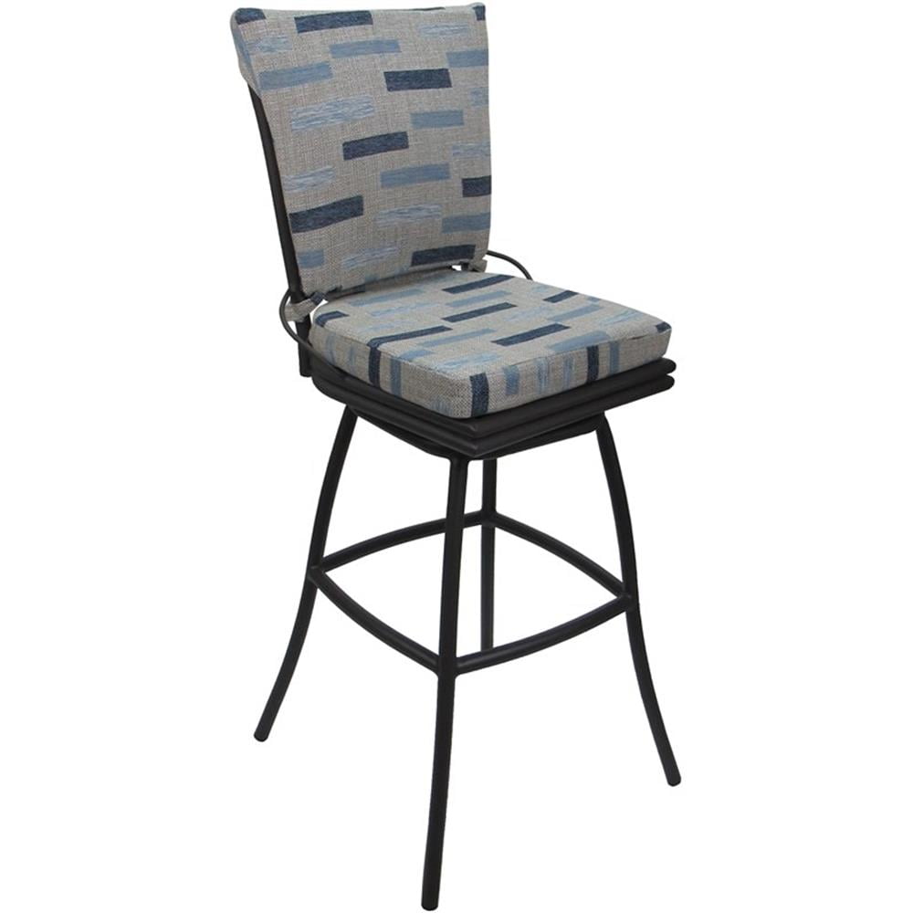 Outdoor or Indoor Extra Tall 34" Bar Stool Ofir without Arms - Blue ...
