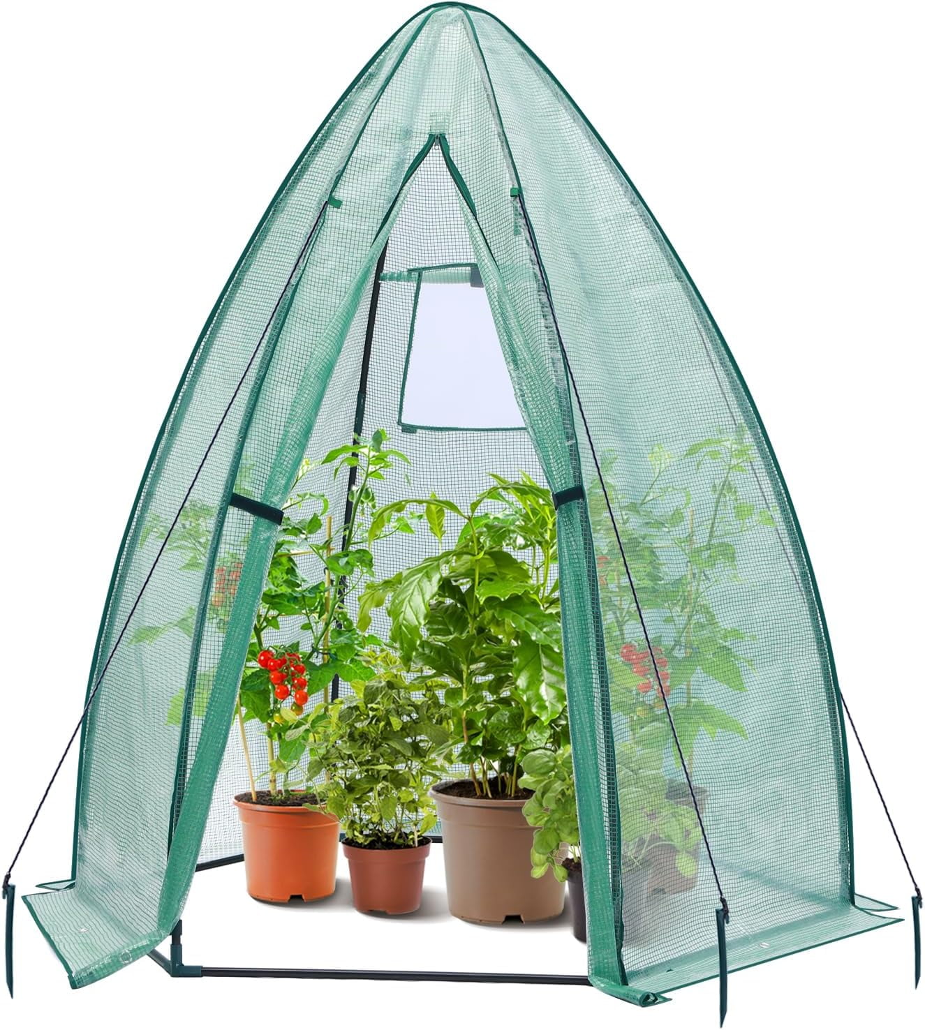 Outdoor portable greenhouse, heavy-duty greenhouse tent with durable PE ...