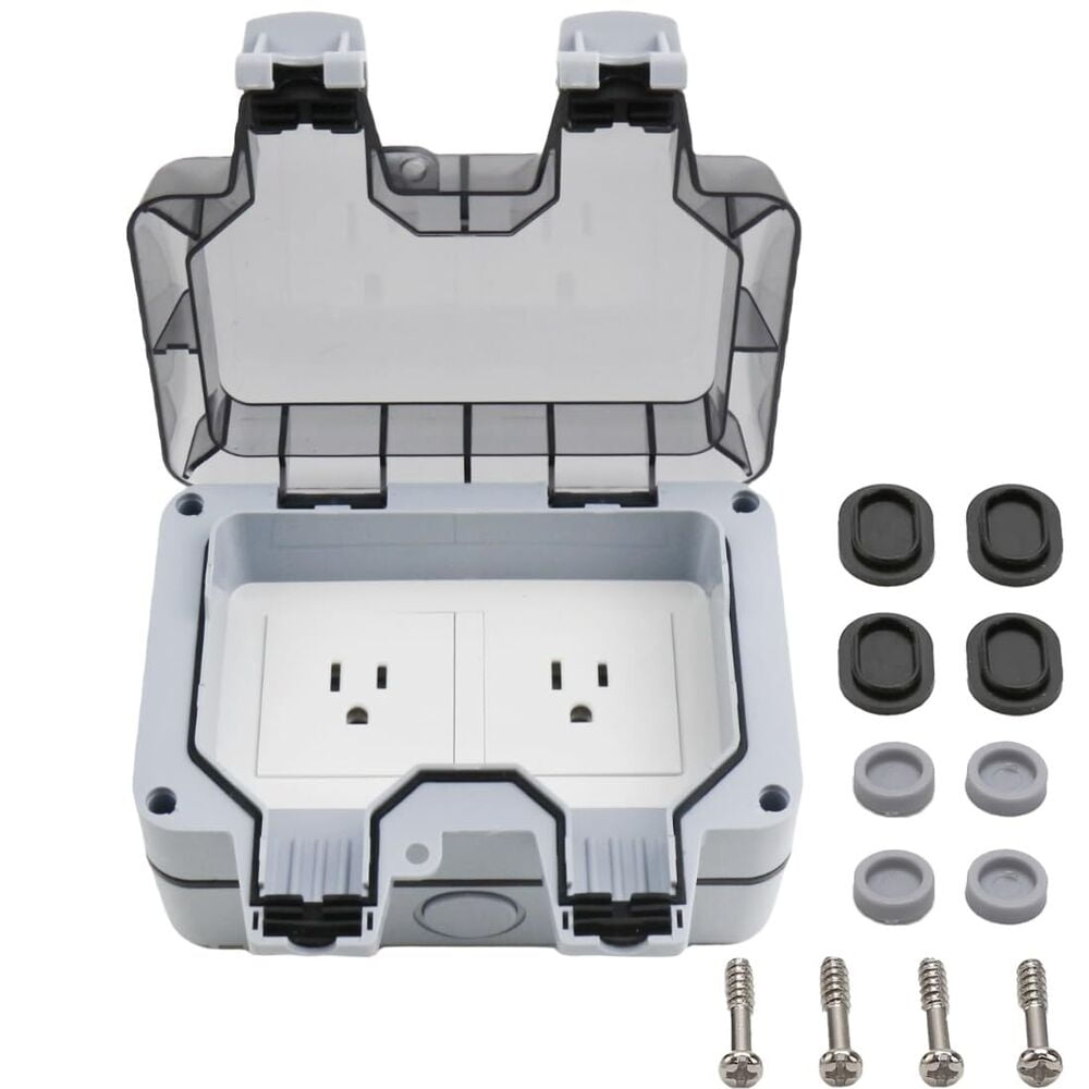 Outdoor Power Socket 15A Outdoor Lock Cover Garden Waterproof Socket ...