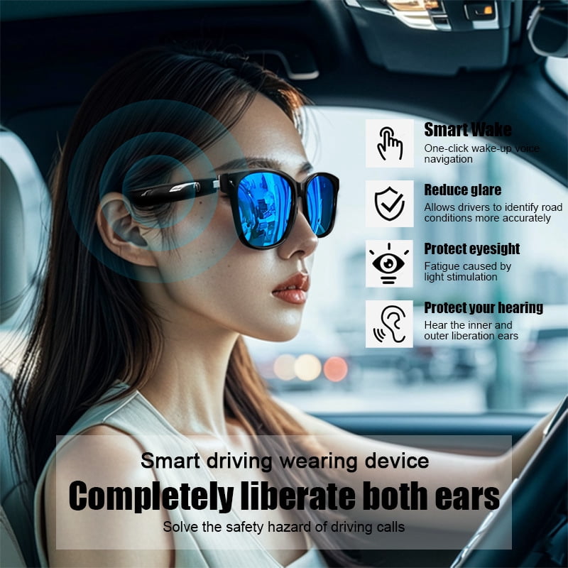 Outdoor smart glasses Bluetooth 5.3 sunglasses music call navigation ...