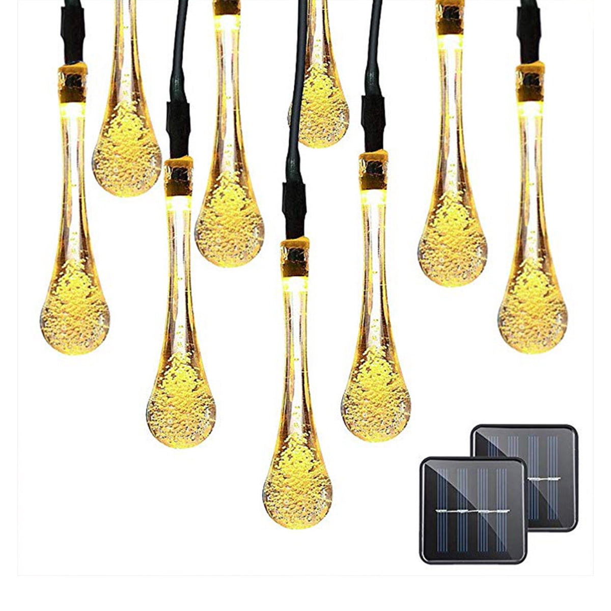 Outdoor solar light garland with LED battery and 6.5 m long fairy ...