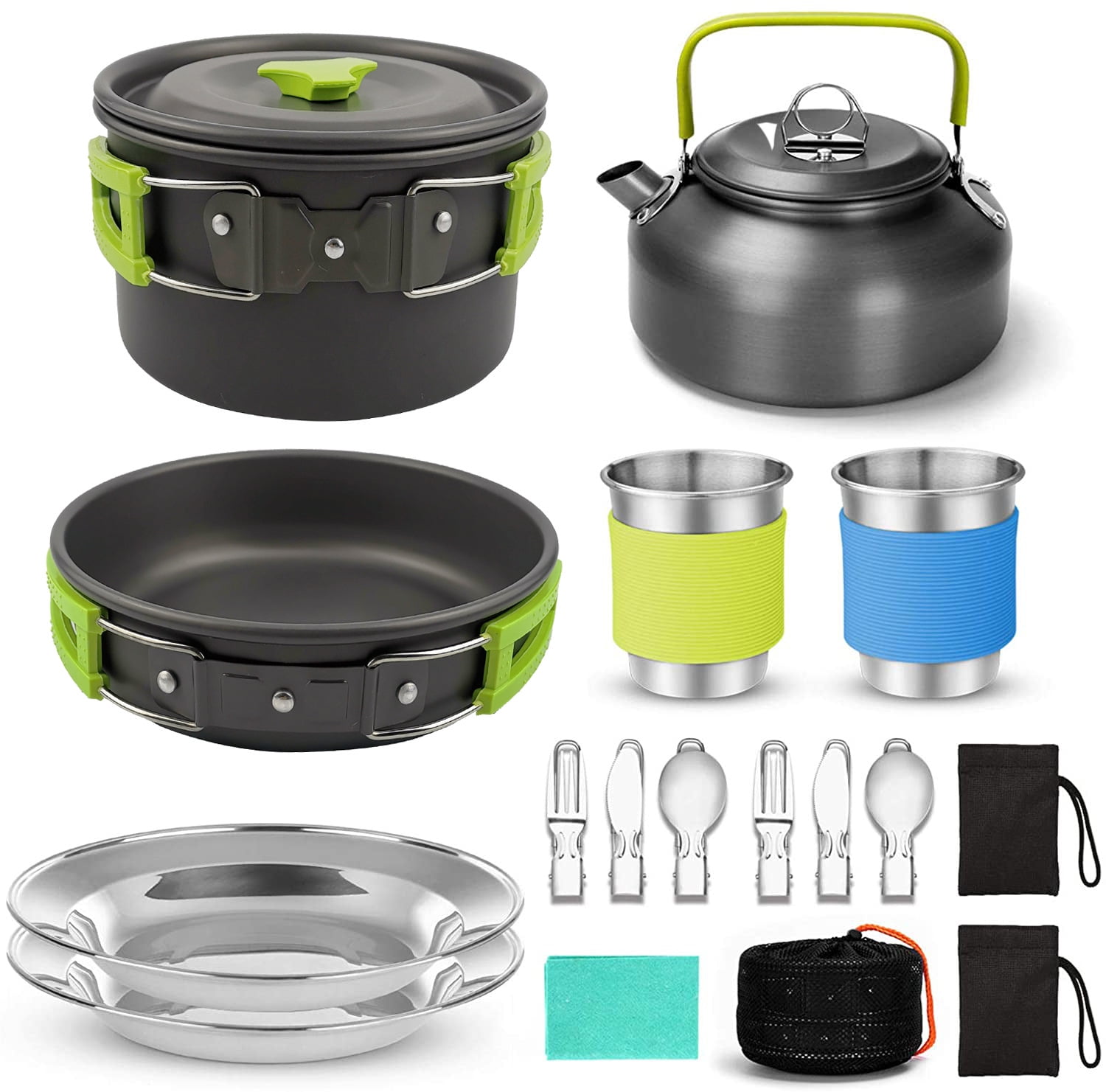 Outdoor supplies camping cookware outdoor set pot teapot combination ...