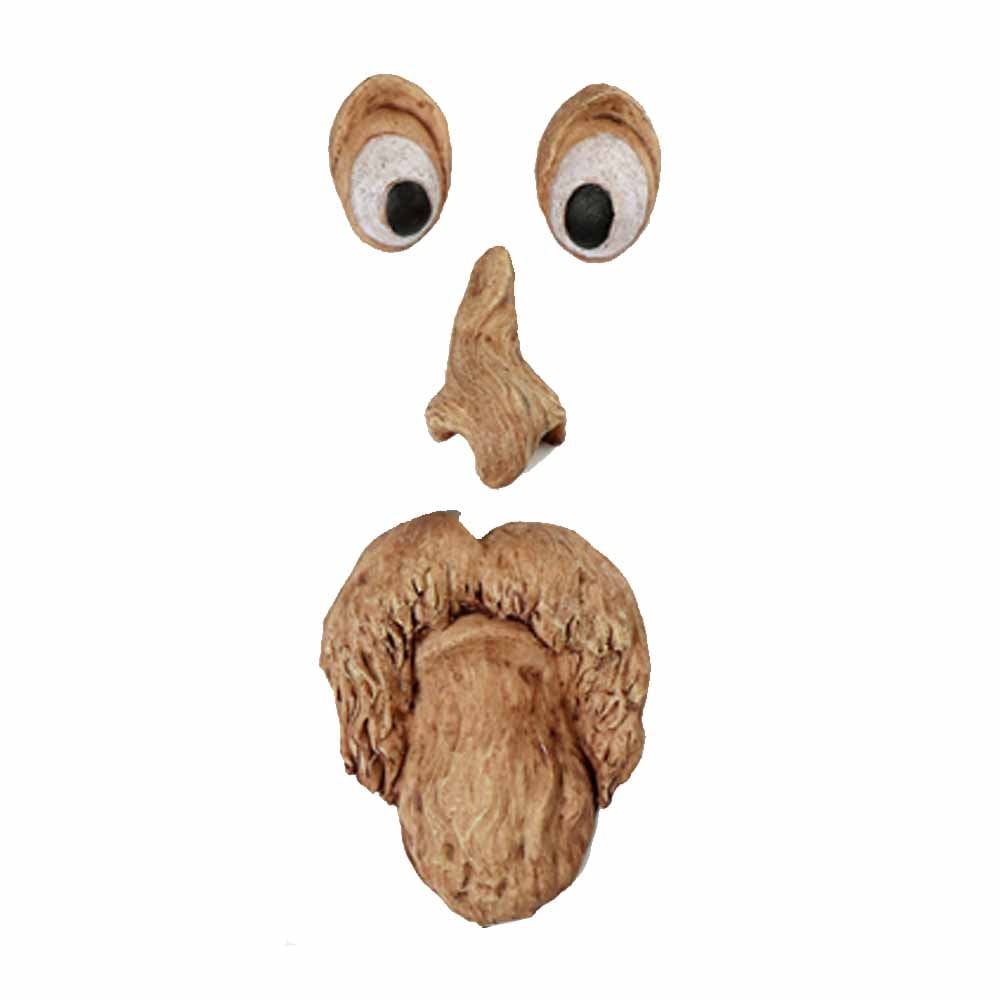 Outdoor tree face statue, old man hugging bark, grimace, facial ...