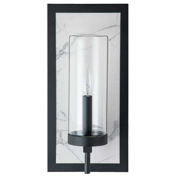 Outdoor wall sconce with white rock plate - Walmart.com