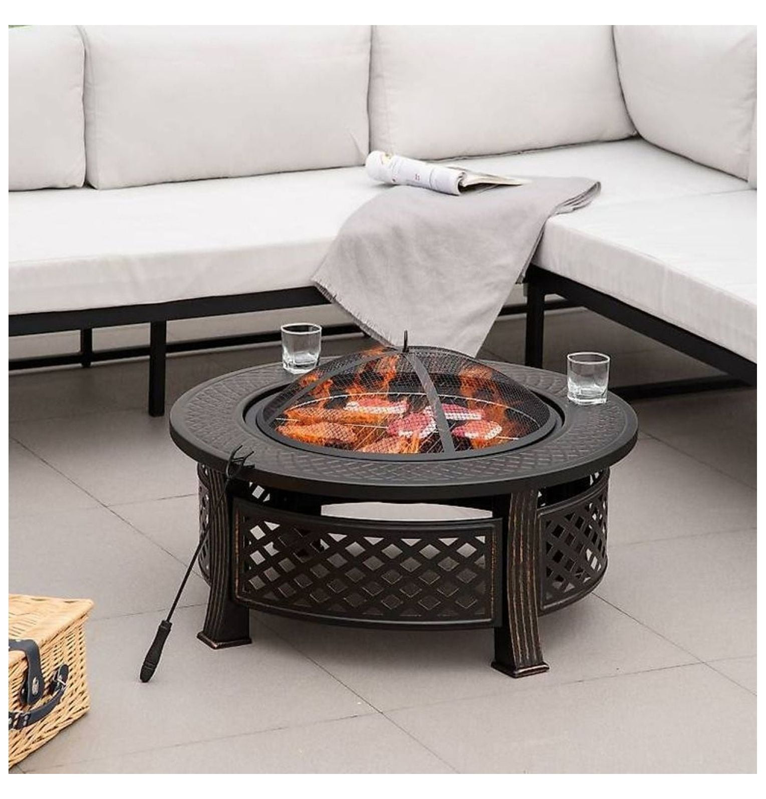 Outdoor with BBQ Grill and High-temp Resistance Finish - Walmart.com
