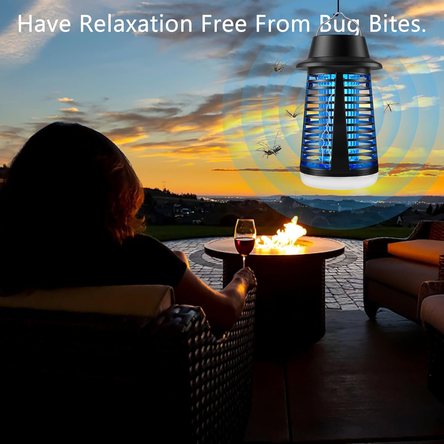 Outdoor with LED Light - Plug-in Mosquito Killer Lamp, Electric Fly ...