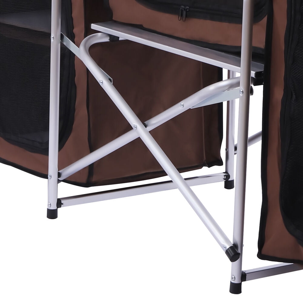 OutdoorCamping Table Stand Windshield Cooking Station Folding For ...