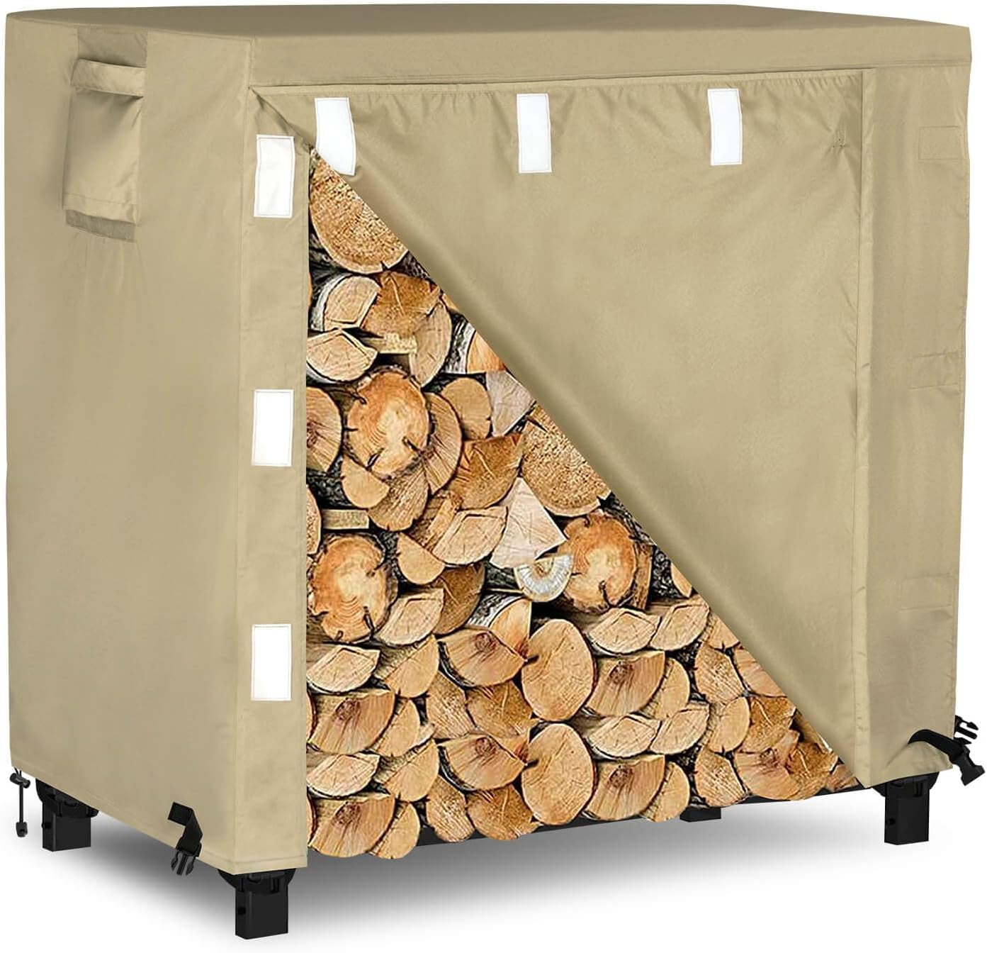 OutdoorLines Outdoor Firewood Rack Cover, Waterproof Wood Rack Covers ...