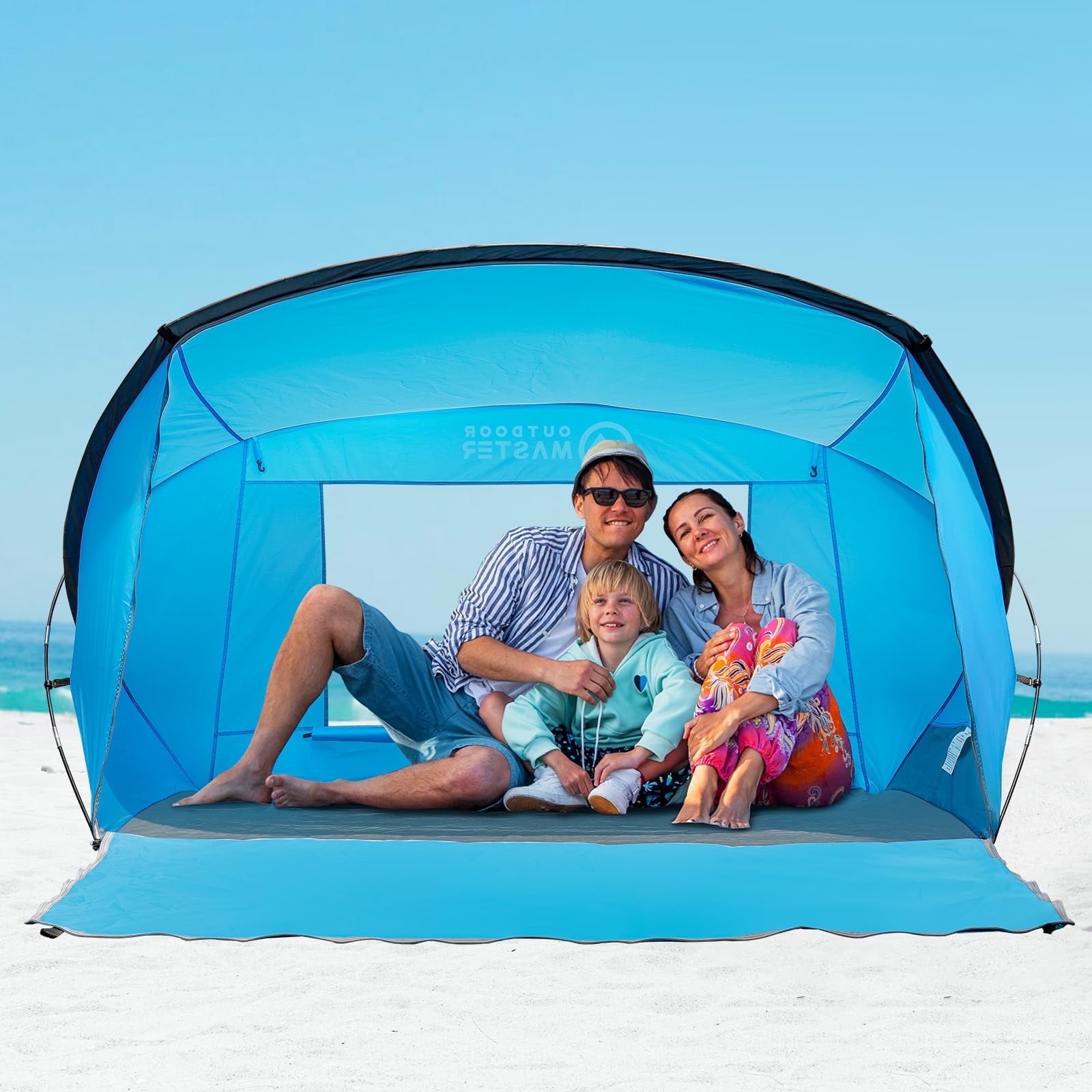 Free Shipping! OutdoorMaster Beach Tent for 3-4 Person - Easy Setup and ...