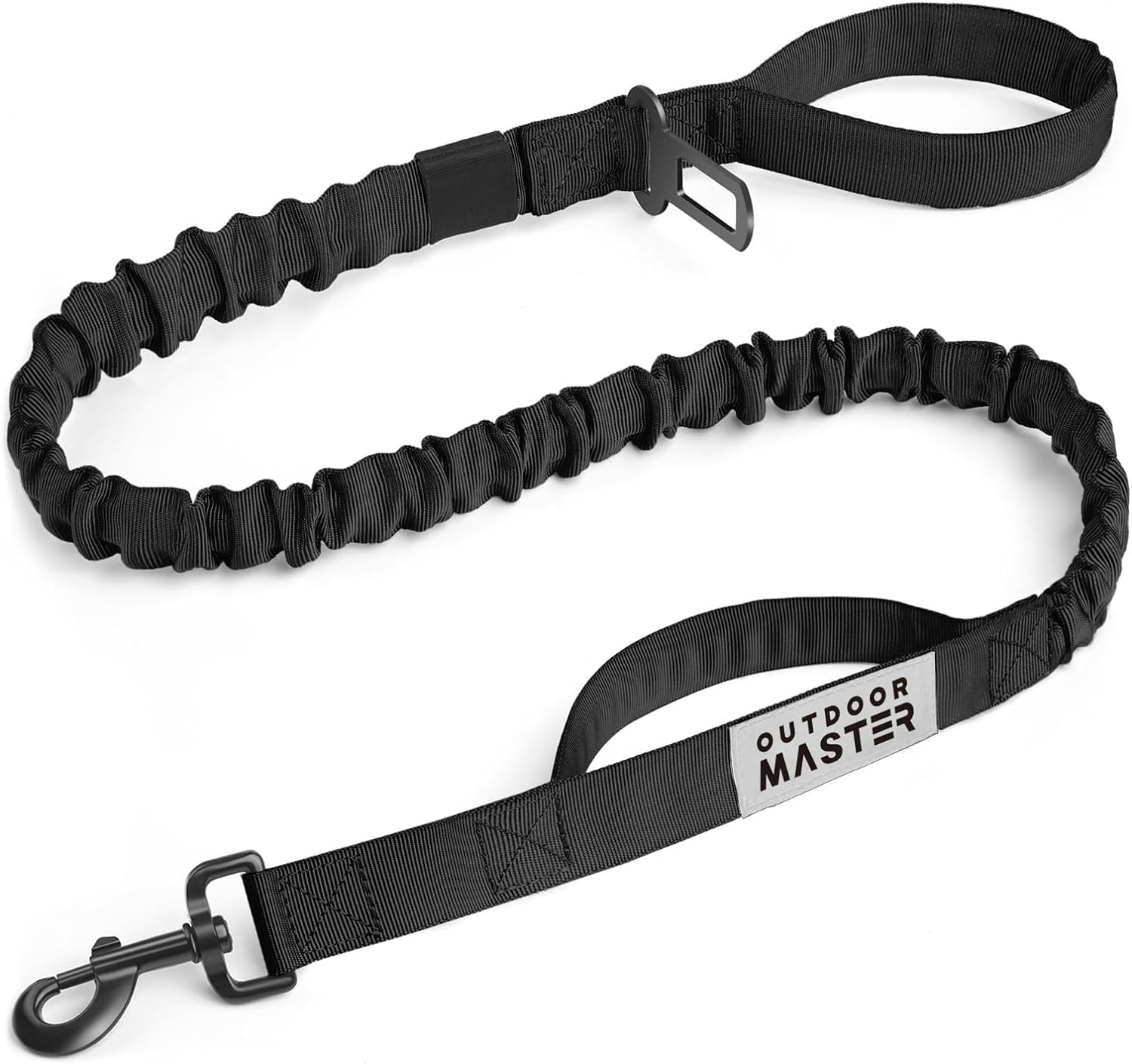 OutdoorMaster Bungee Dog Leash with Shock Absorption, 2 Padded Handles ...