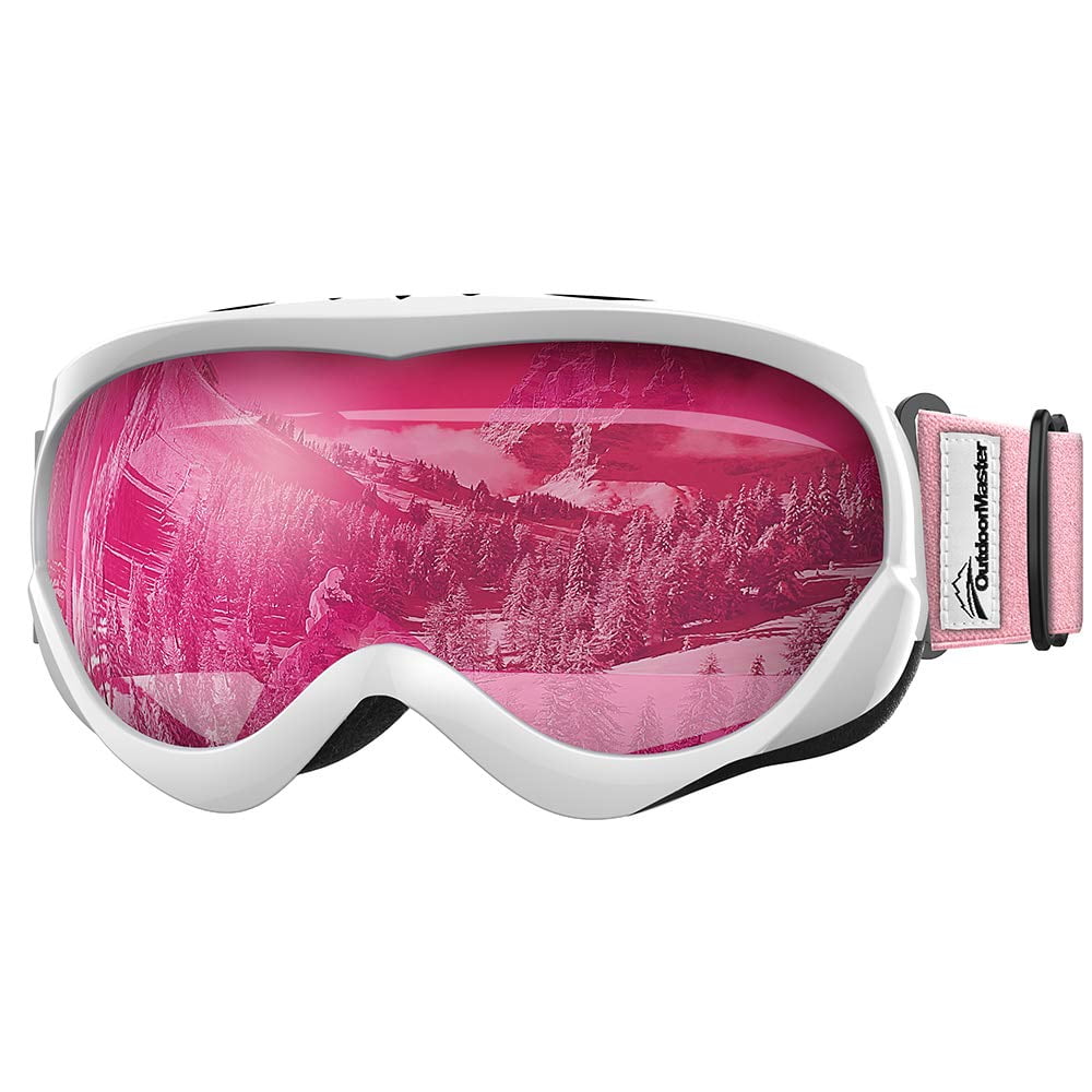 OutdoorMaster Kids Ski Goggles - Helmet Compatible Snow Goggles for ...