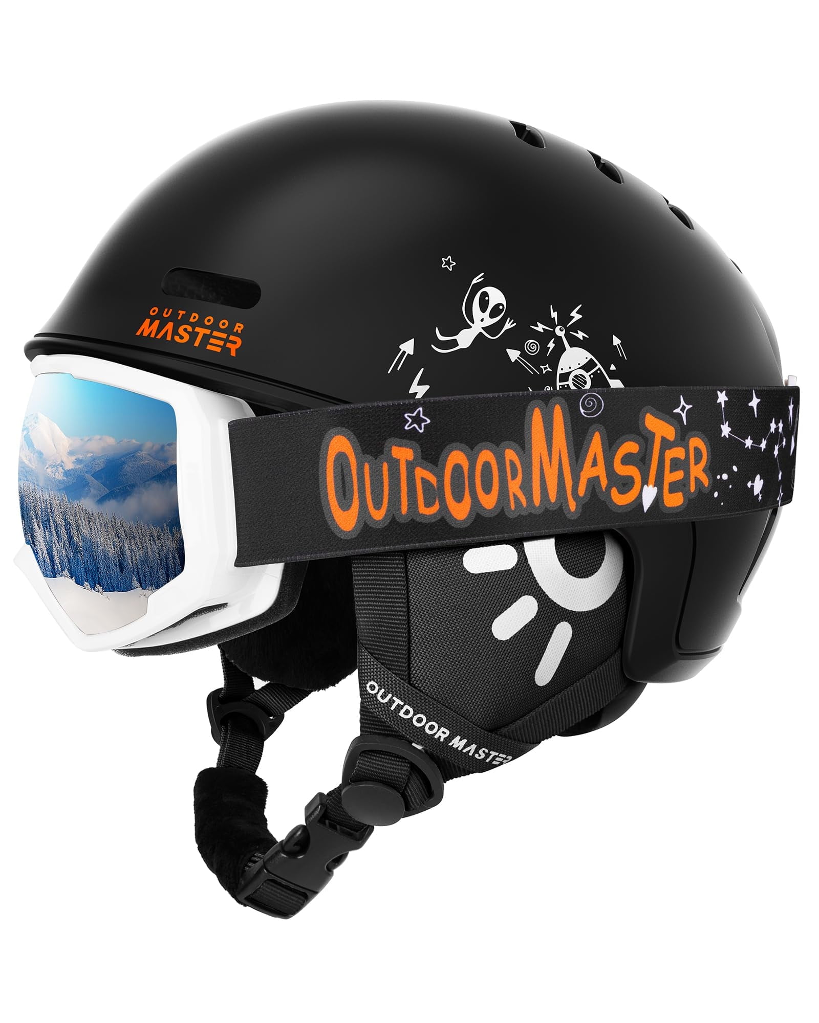 OutdoorMaster Kids Ski Helmet and Ski Goggles Set, Snowboard Helmet ...