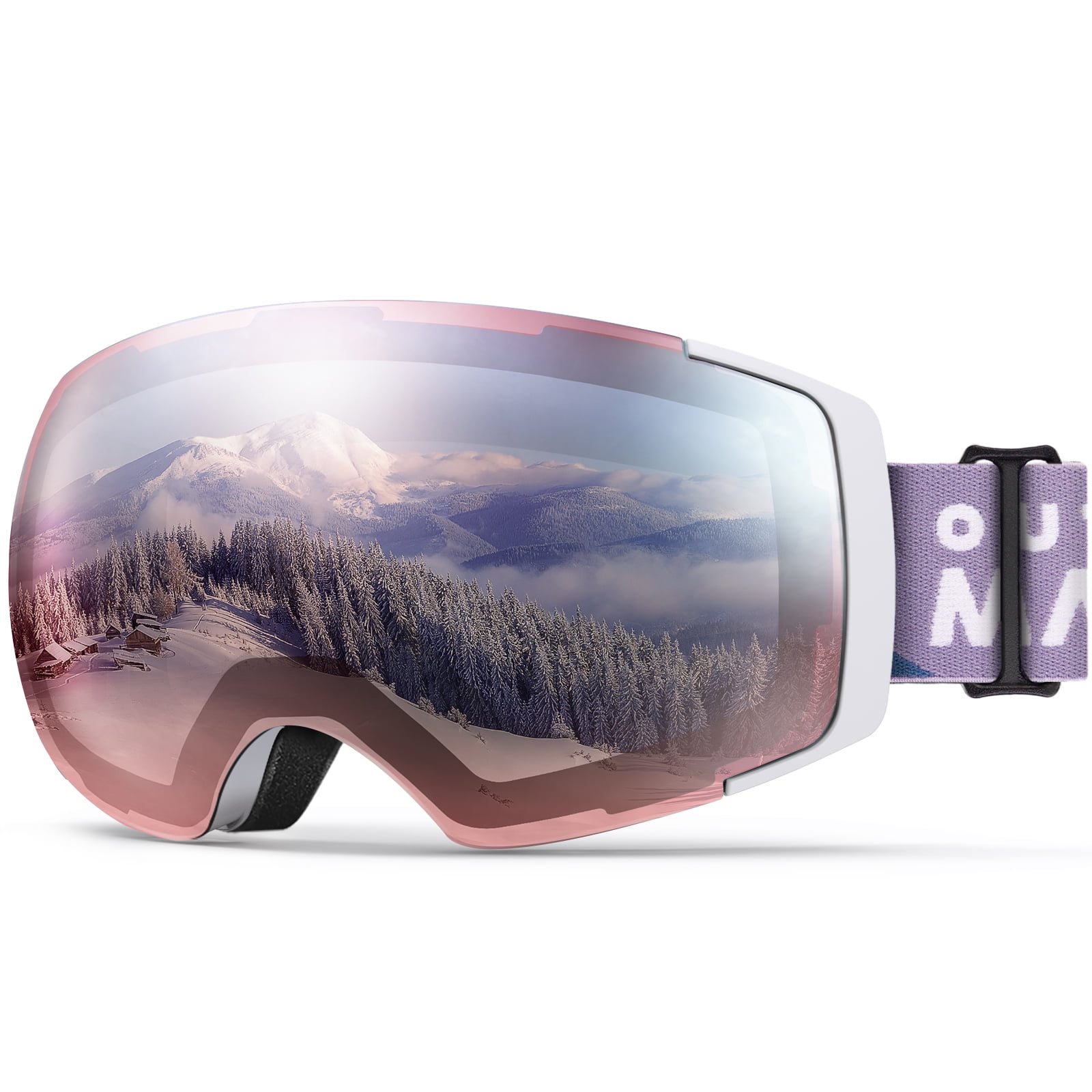 OutdoorMaster Ski Goggles PRO - Frameless, Interchangeable Lens 100% ...