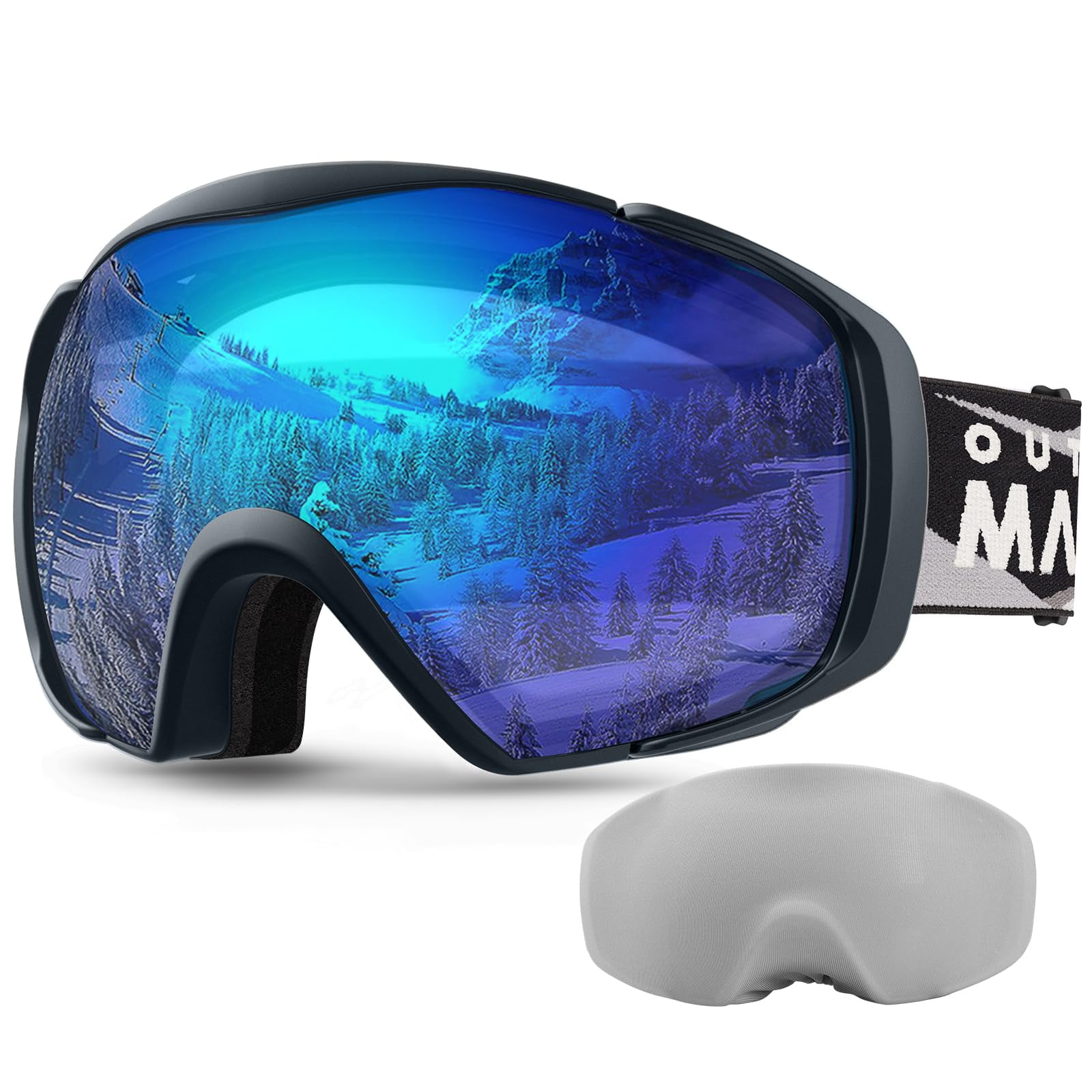 OutdoorMaster Ski Goggles - OTG Anti-Fog, Snowboard, Snow Goggles with ...