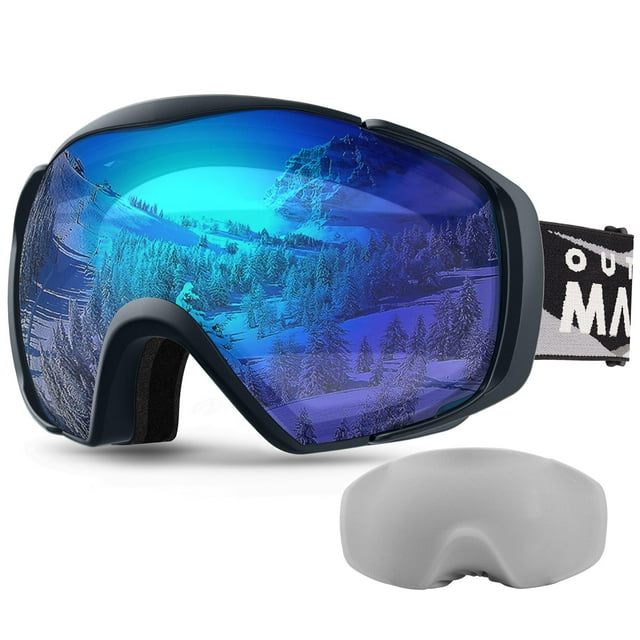 OutdoorMaster Ski Goggles - OTG Anti-Fog, Snowboard, Snow Goggles with ...