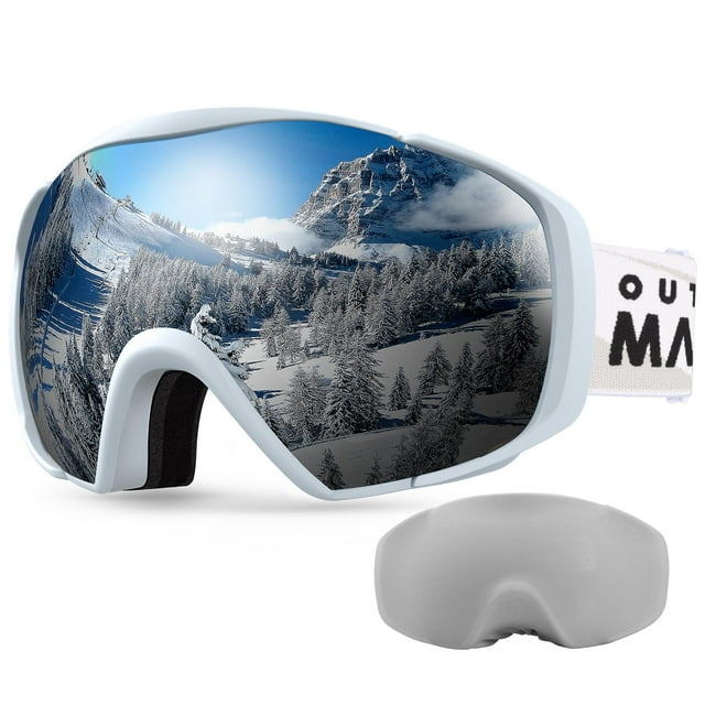OutdoorMaster Ski & Snowboard Goggles, OTG Anti-Fog Safety Glasses for ...