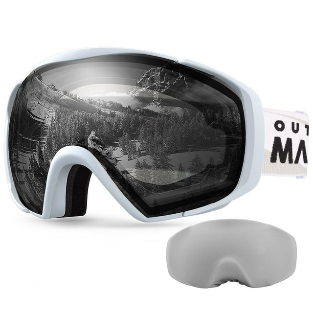 OutdoorMaster Ski Goggles with Cover Snowboard Snow Goggles OTG Anti ...