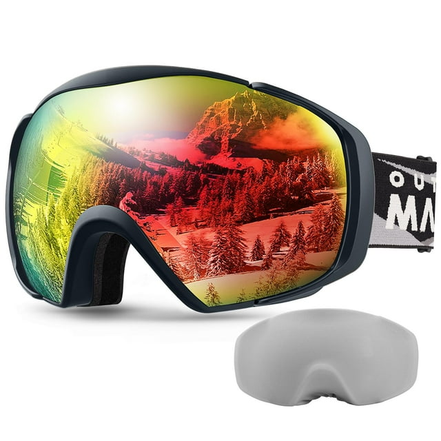 OutdoorMaster Ski & Snowboard Goggles, OTG Anti-Fog, Safety for Adults ...
