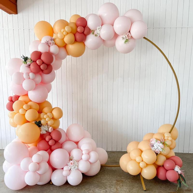 Outdoorfun 7.2FT Large Size Metal Round Balloon Arch kit Decoration ...