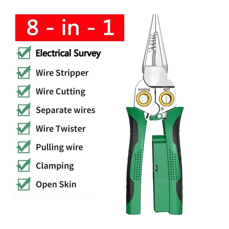 Outdoorfun 8 in 1 Wire Stripper Twister for Cutting and Pulling Wires ...