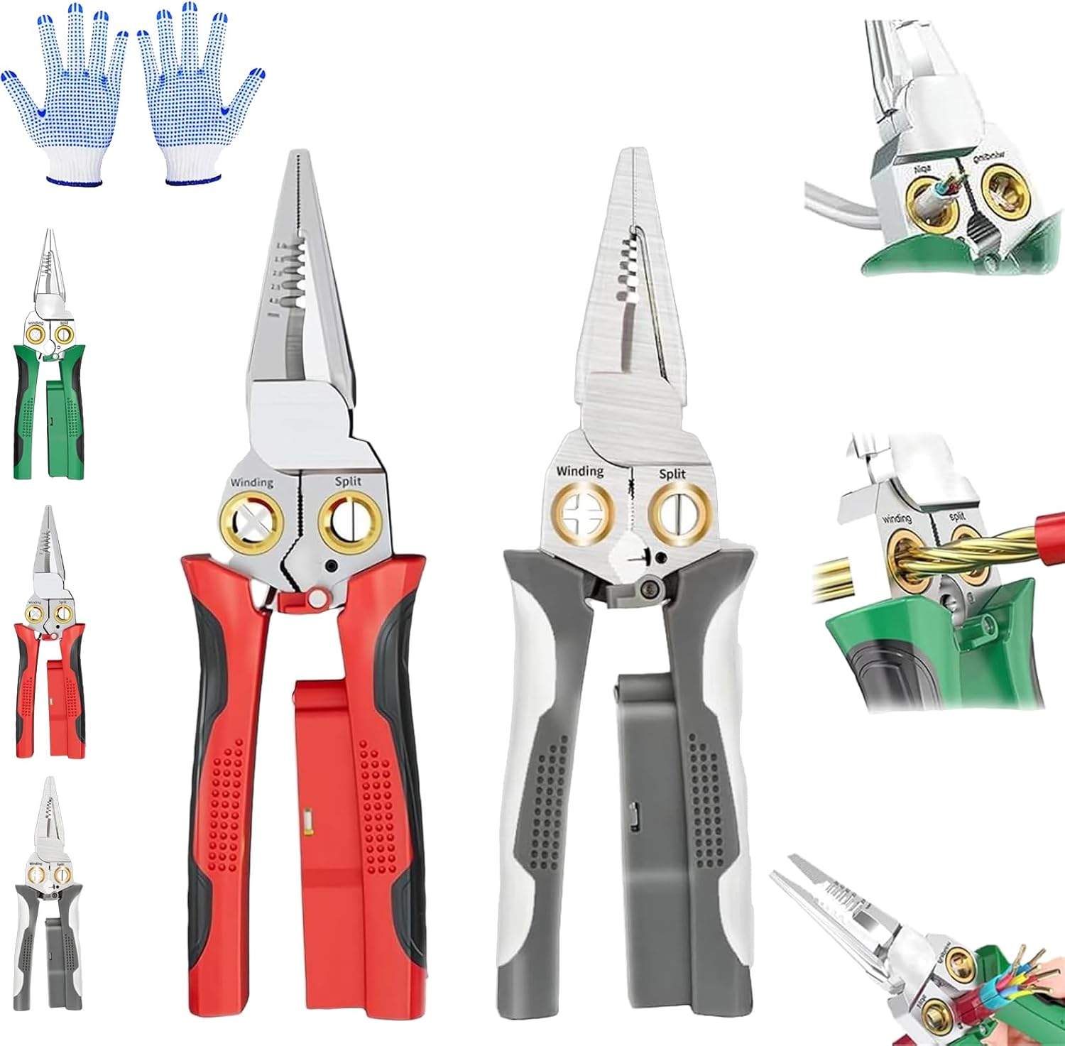 Outdoorfun 8 in 1 Wire Stripper Twister for Cutting and Pulling Wires ...