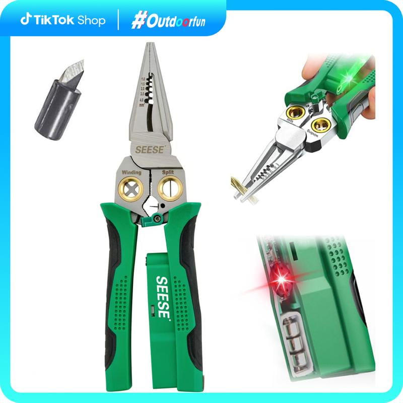 Outdoorfun 8-in-1 Wire Stripper Twister for Cutting and Pulling Wires ...
