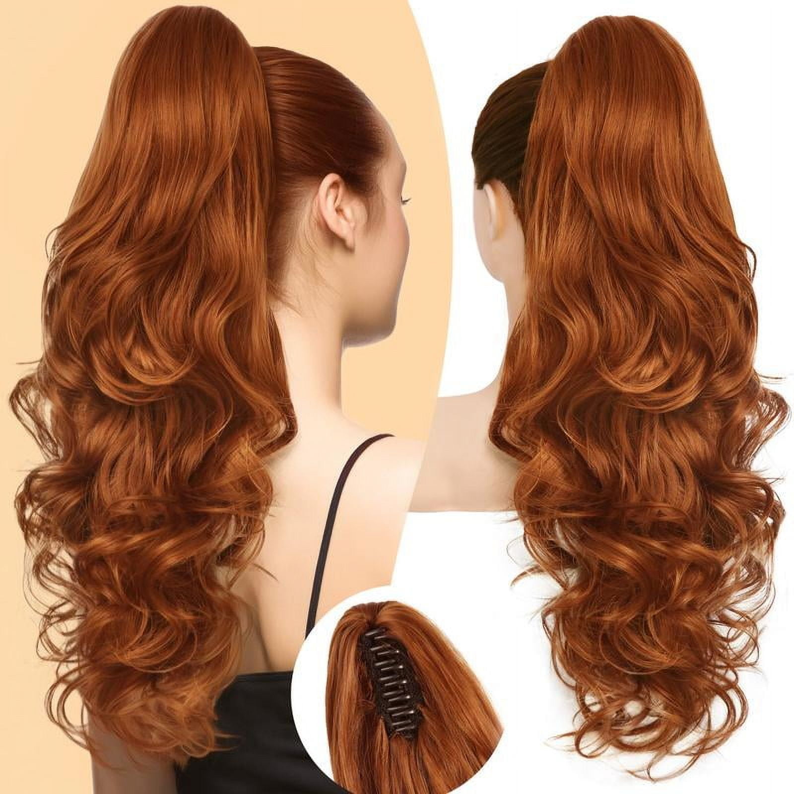 Ponytail Extension 24 Inch Claw Clip in Ponytail Extension for Women ...