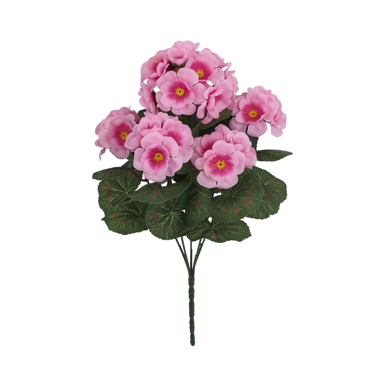 Outdoors 14'' Red Geranium Silk Flowers Outdoor Garden Plants Bush Faux ...