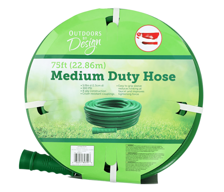 Outdoors By Design Easy-To-Grip and Kink-Reducing 4-Ply Garden Hose, 75 ...