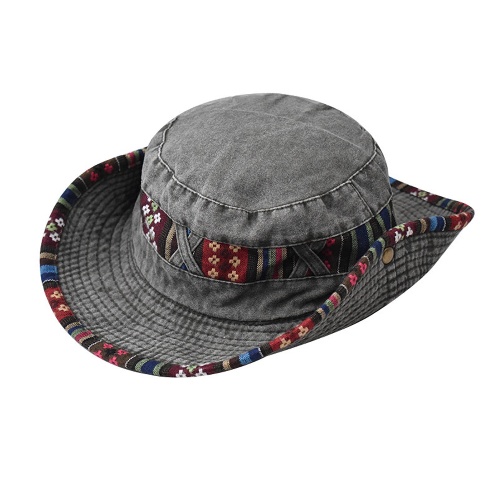 Outdoors Rinsing Make Old All Cotton Bucket Hat Sun Protection Sunhat ...