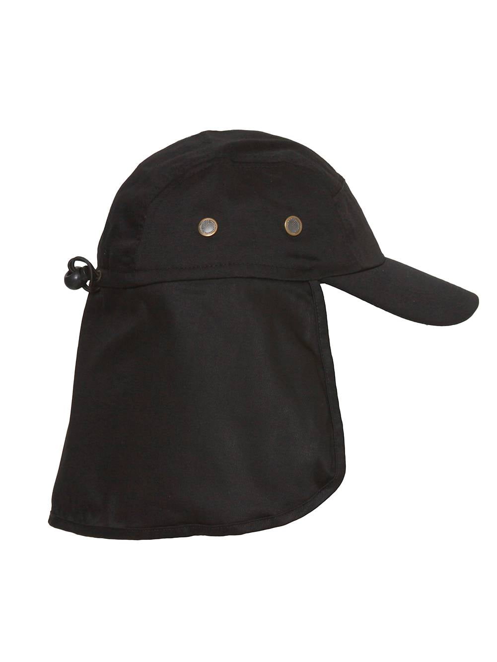 Outdoors Sun Protecting Flap Hat- Black - Walmart.com