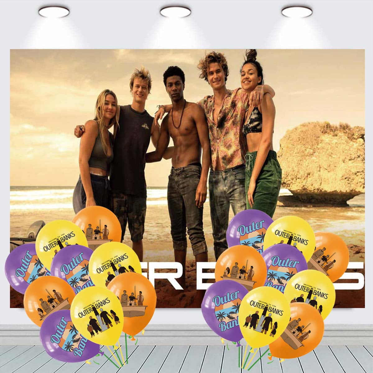 Outer Banks Backdrop Banner Balloons Party Decorations Supplies ...