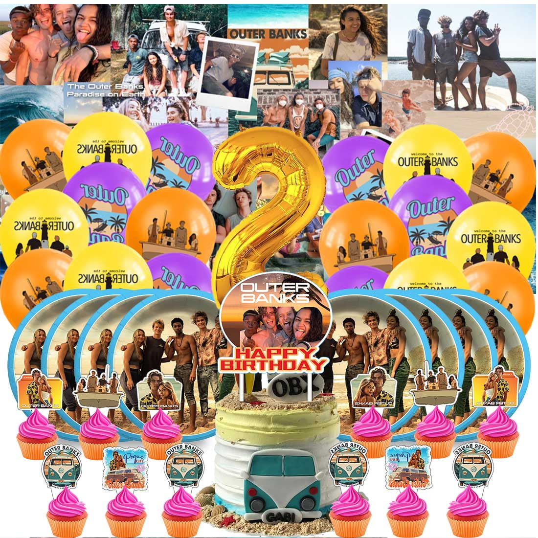 Outer Banks Balloons Party Supplies 2nd Decor Tableware Birthday Cake ...
