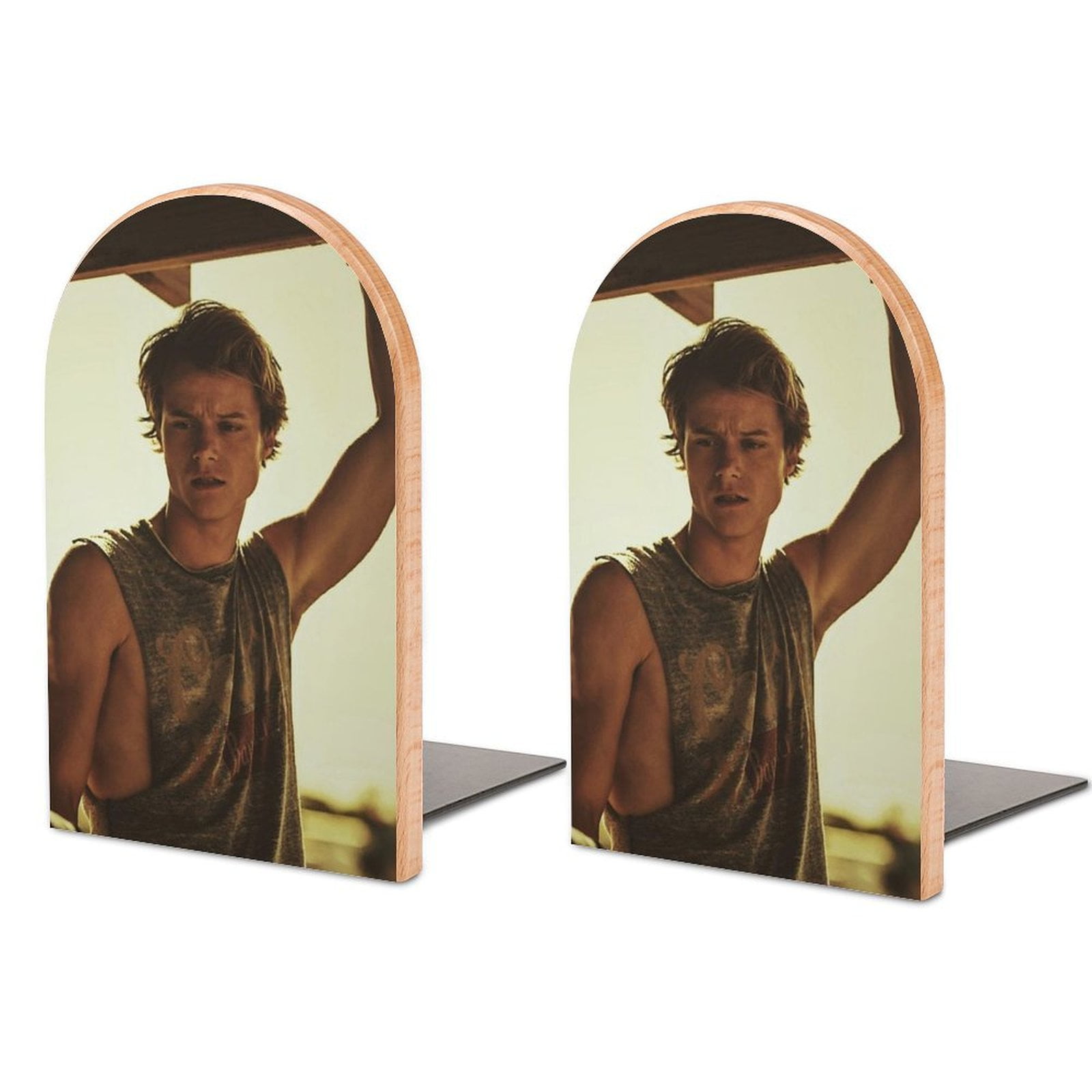 Outer Banks Bookends Wood Book Divider Decor Shelves Non-Skid Book ...