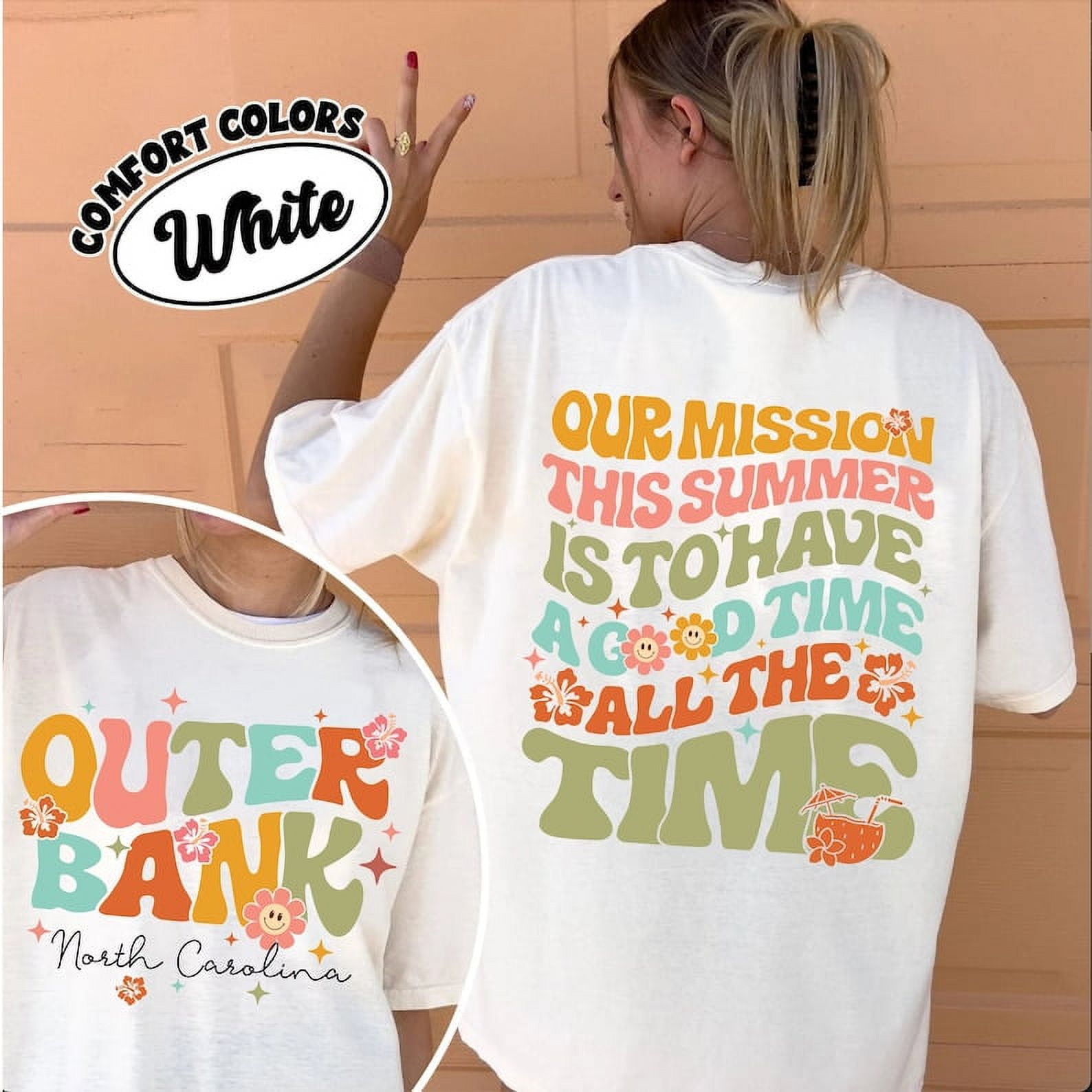 Outer Banks Comfort Colors Shirt, Ocean Crewneck Outer Bank Shirts ...