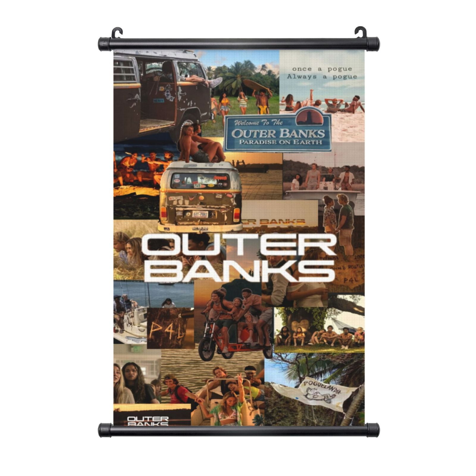 Outer Banks Hanging Poster, Black Plastic Shaft Wall Hanging Posters ...