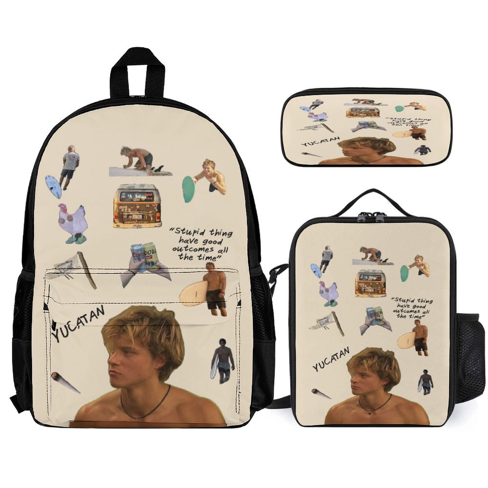 Outer Banks JJ Maybank Backpack Set Cartoon Bookbag Backpack with Lunch ...
