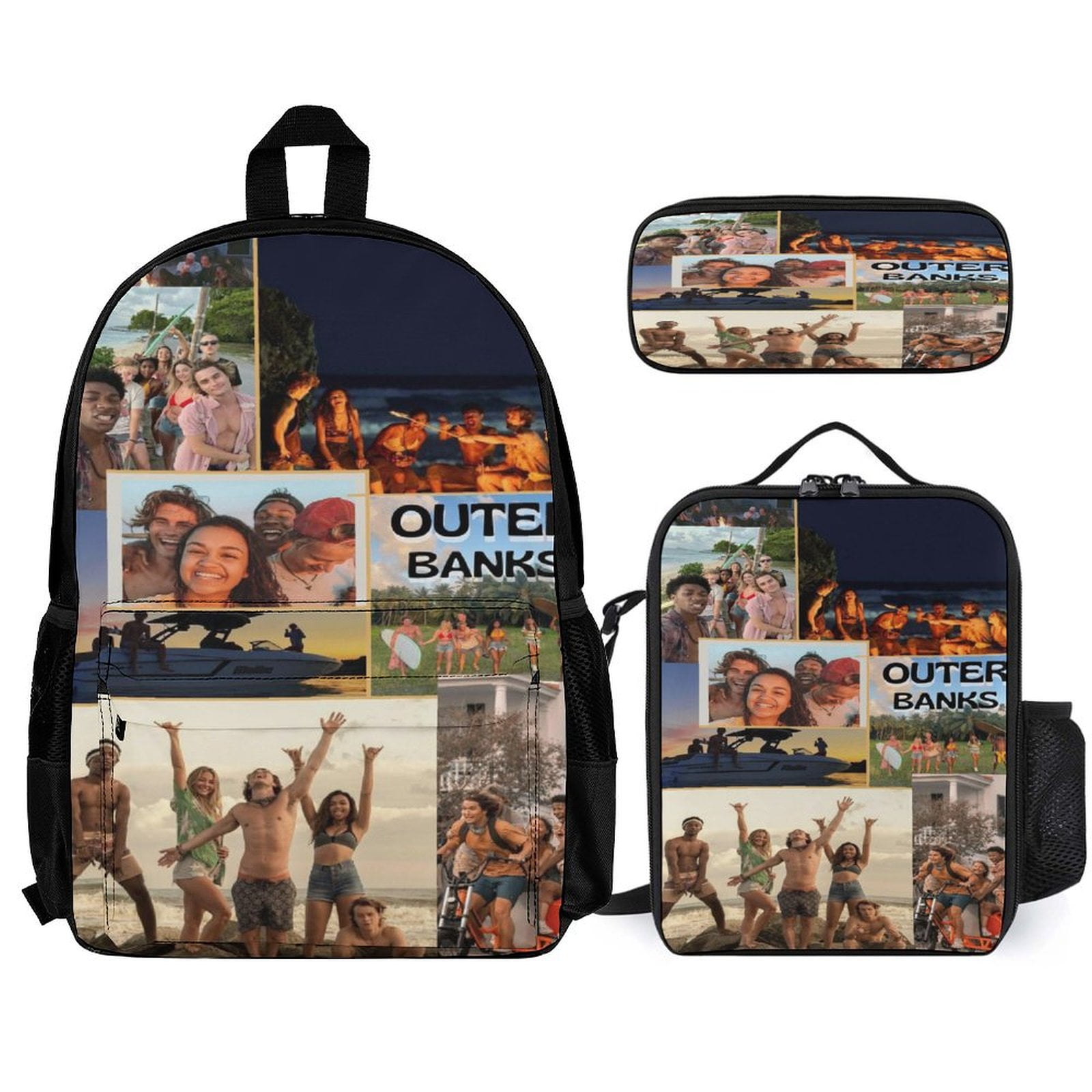 Outer Banks JJ Maybank Backpack Set Cartoon Bookbag Backpack with Lunch ...