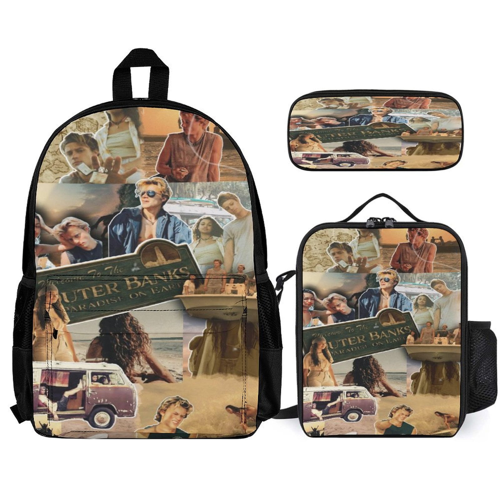 Outer Banks JJ Maybank Backpack Set Cartoon Bookbag Backpack with Lunch ...