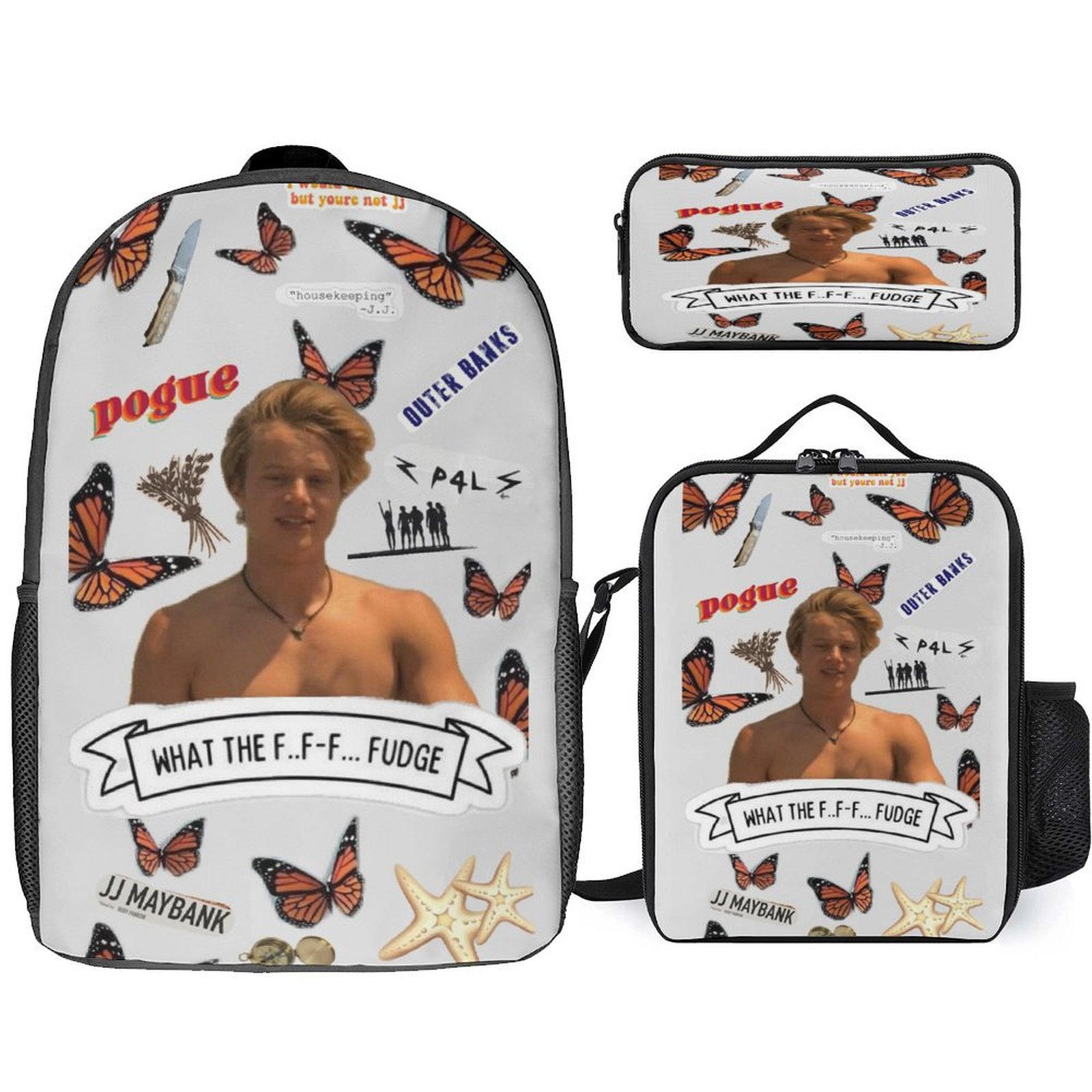 Outer Banks JJ Maybank s Backpack Set Anime Bag 3 Piece Set Sports ...
