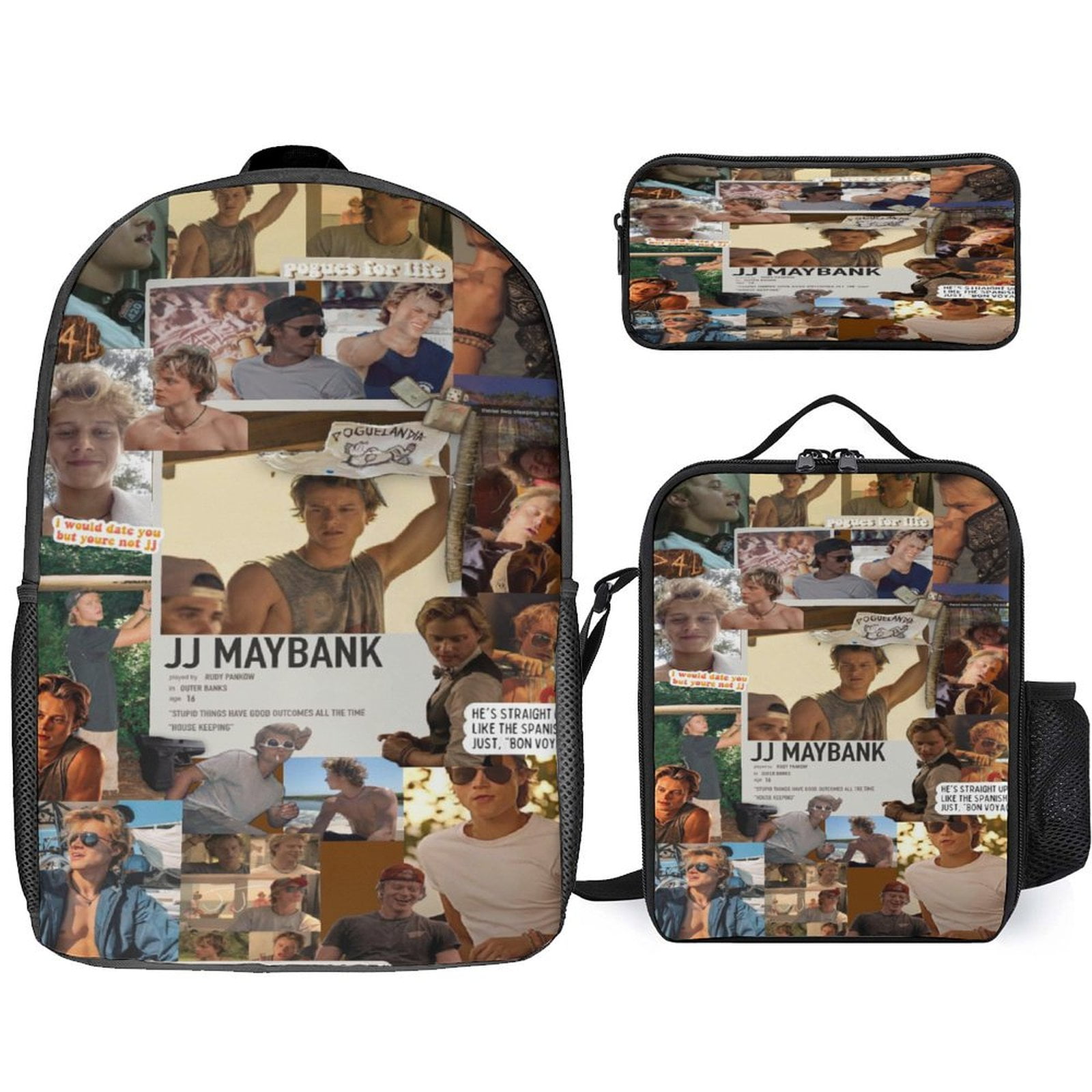 Outer Banks JJ Maybank Backpack Set Anime Bookbag 3 Piece Set Sports ...