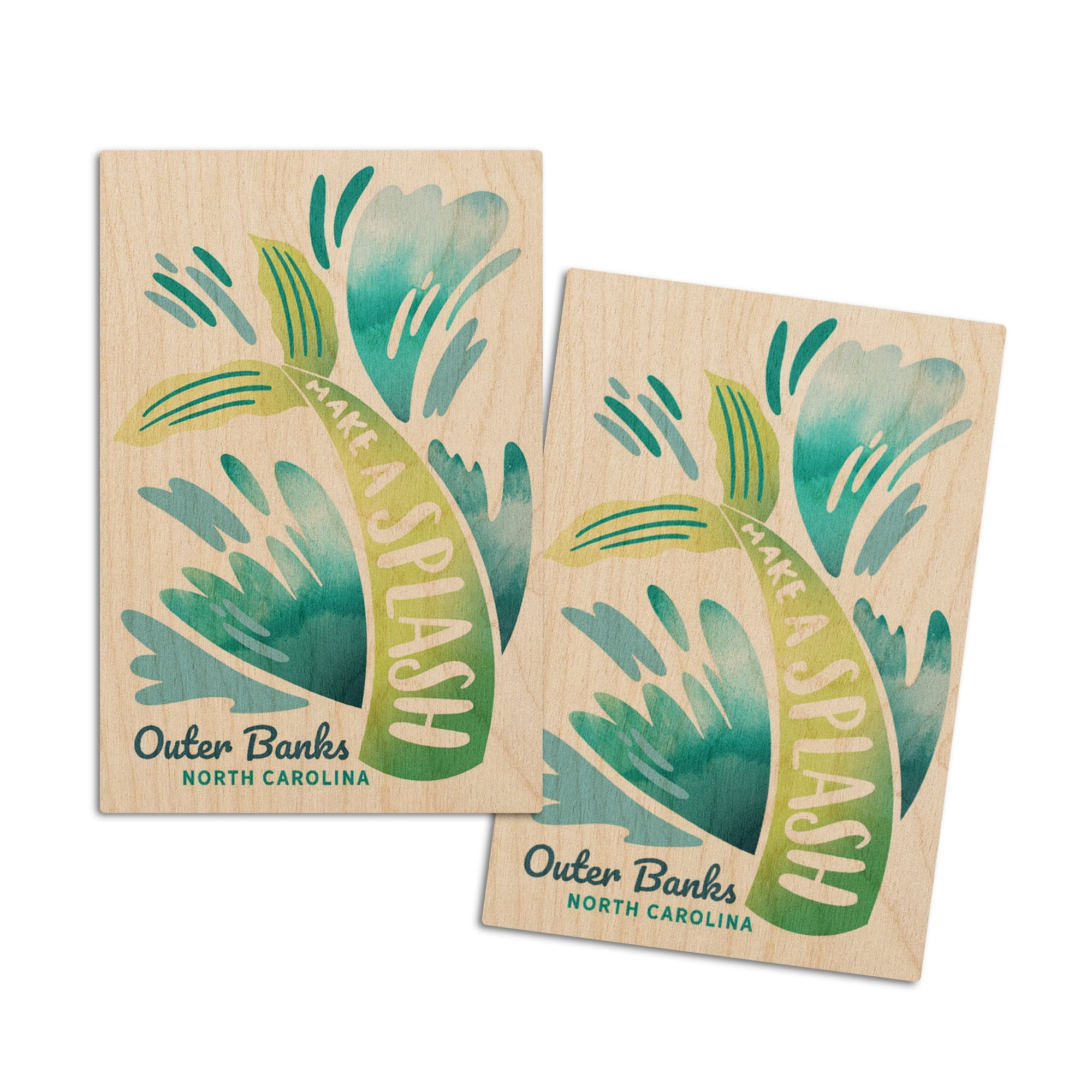 Outer Banks, North Carolina, Make a Splash, Mermaid Tail (4x6 Birch ...