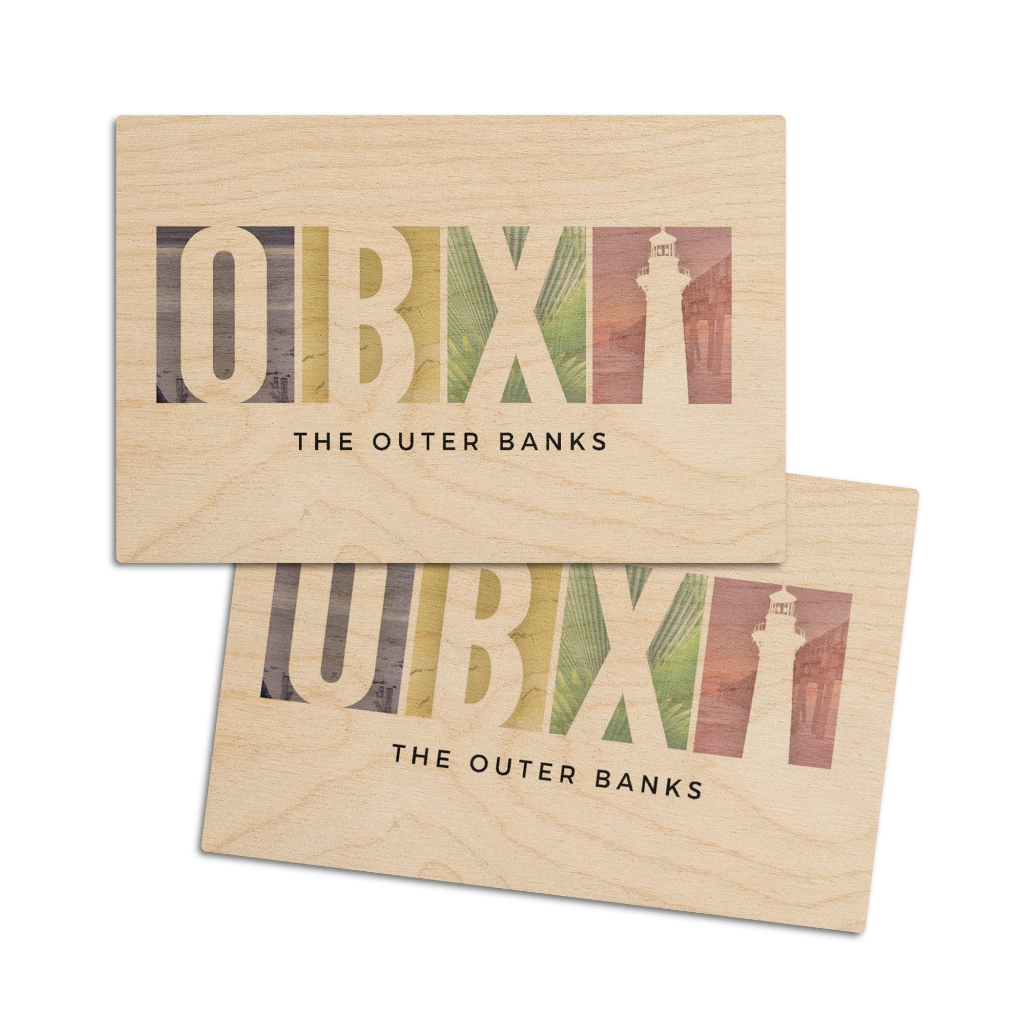 Outer Banks, North Carolina, OBX (4x6 Birch Wood Postcards, 2-Pack ...