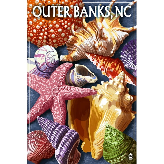 Outer Banks, North Carolina, Shells (16x24 Giclee Gallery Art Print ...