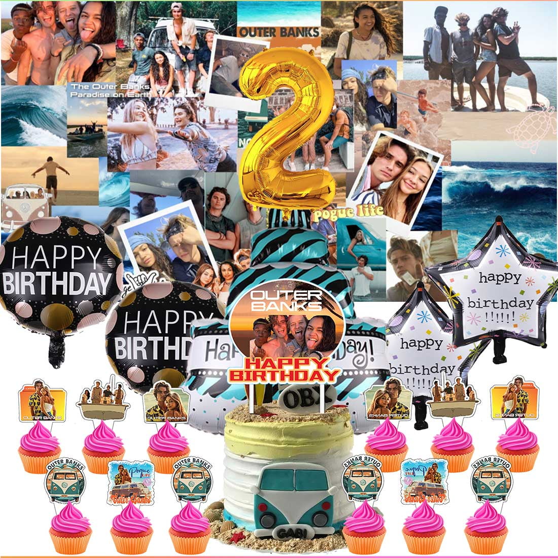 Outer Banks Party Supplies Decor 2nd Kit Balloons Birthday Cake Topper ...