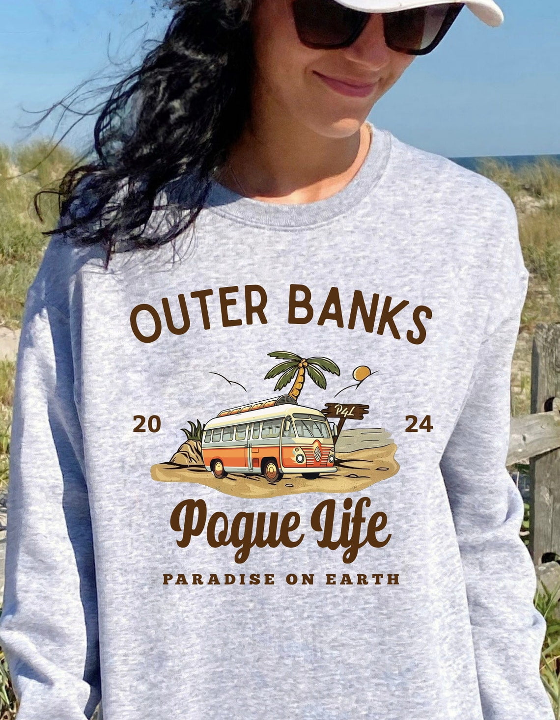 Outer Banks Pogue Life 2024, Printed Design Crewneck Sweatshirt, Beachy ...