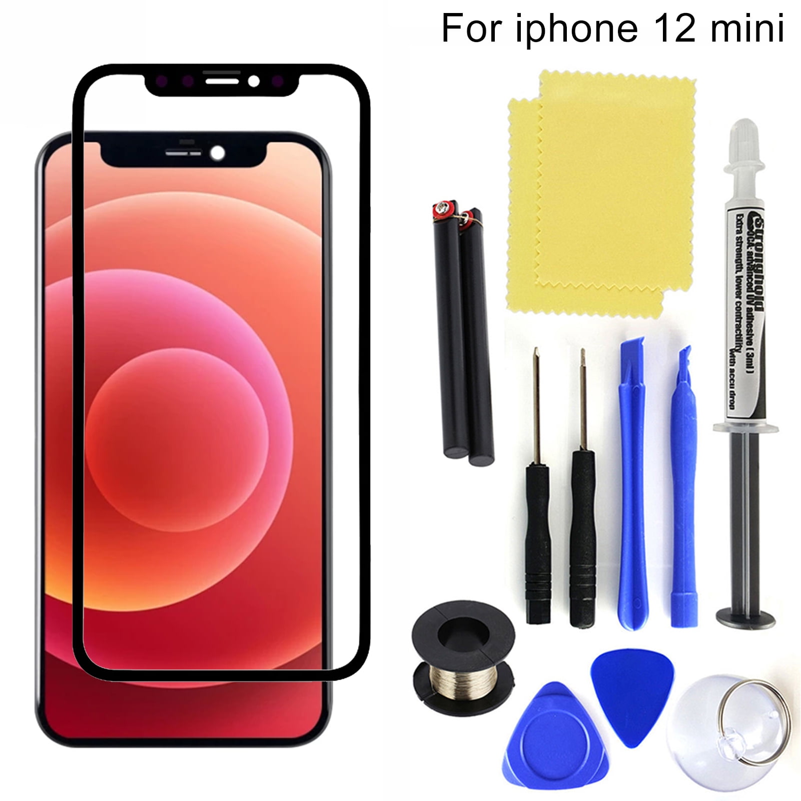 Outer Front Glass Touch Screen Replacement Tool Kit for iPhone 12/Mini ...