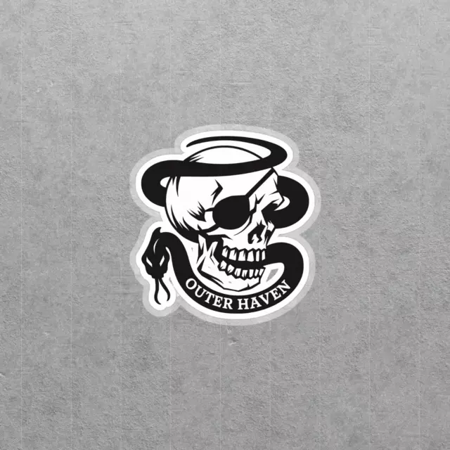 Outer Haven Skull Snake Video Game Inspired Vinyl Sticker Decalphone ...