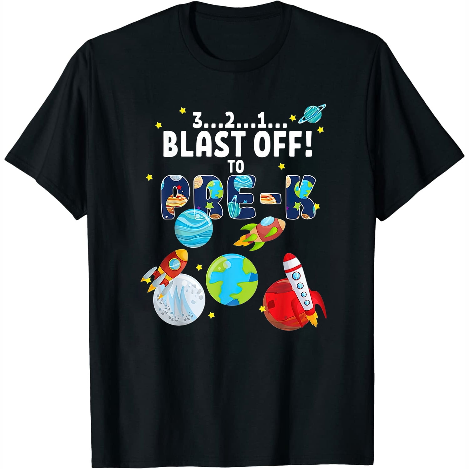 Outer Space 321 Blast Off To Pre-K Graduate Graduation Party T-Shirt ...